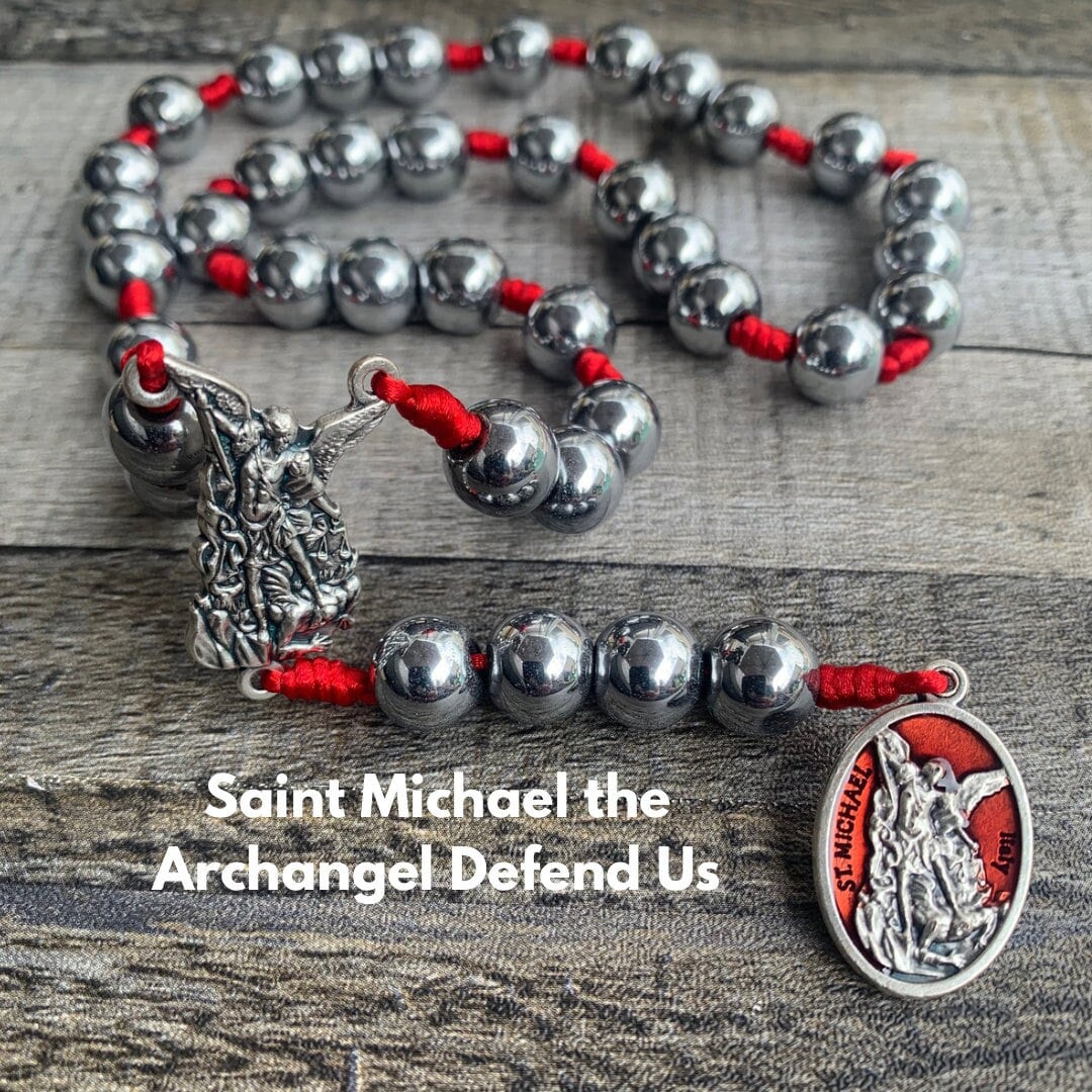 Metal Bead St Michael Chaplet: Archangel Michael Chaplet, Handmade ...