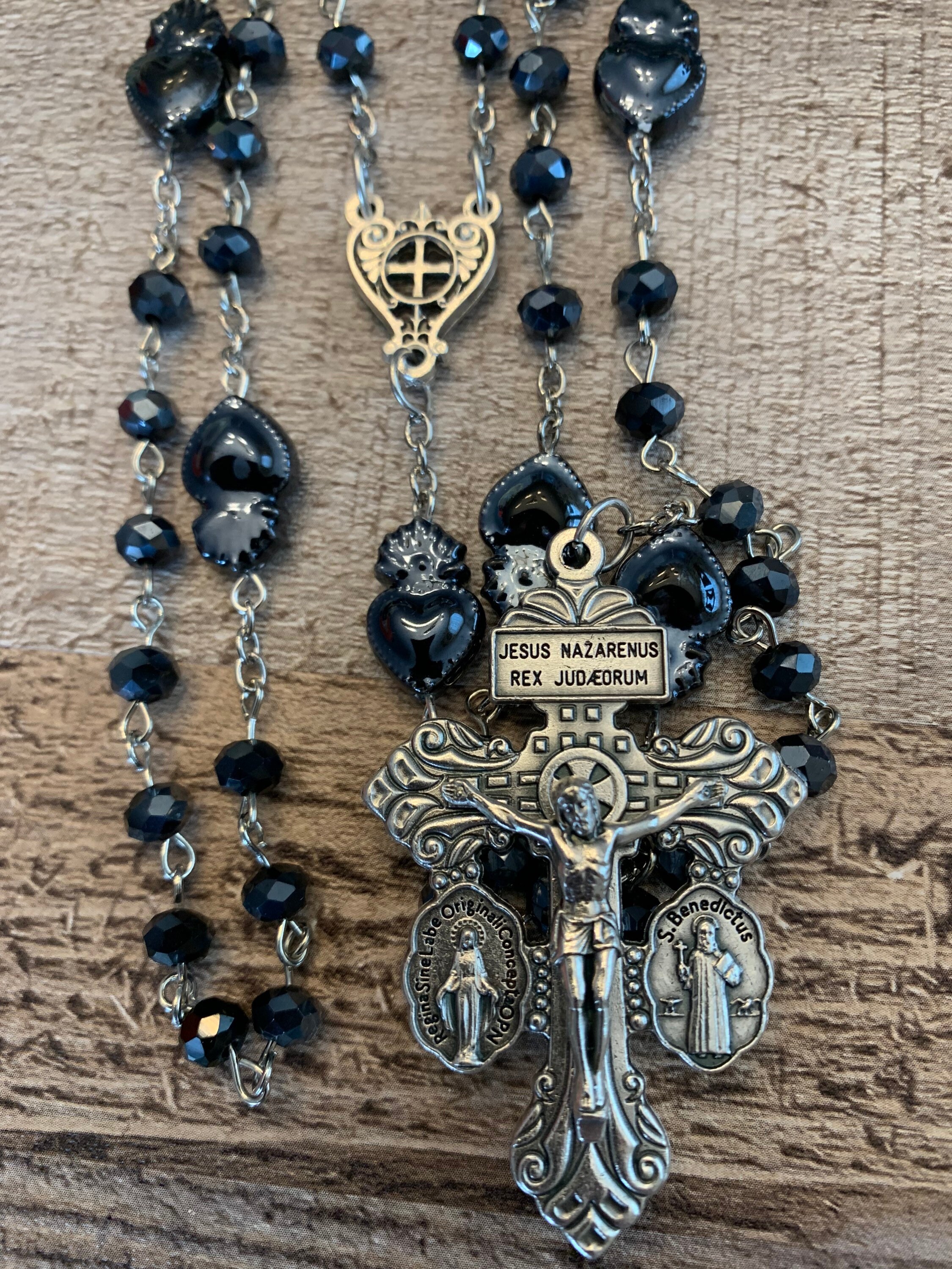 Sacred Heart Rosary Pardon Crucifix Rosary Handmade - Etsy