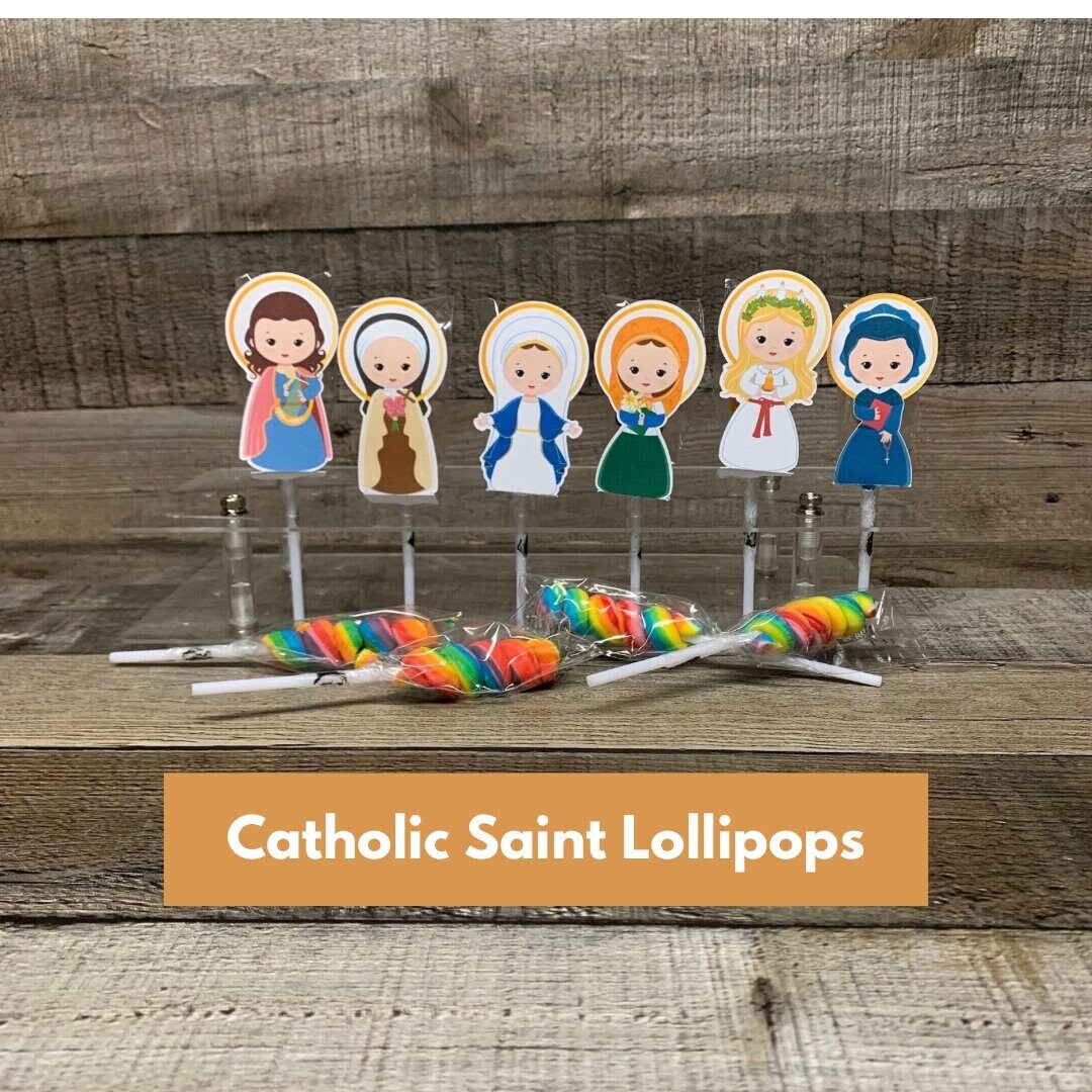 Catholic Saint Lollipops: All Saint's Day Catholic Party Favors and ...