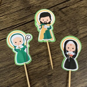 Catholic Saint Cupcake Toppers, All Saints Day Party Decor (set of 12 ...
