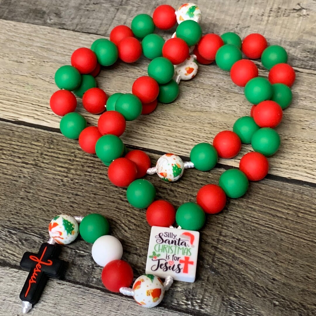Colorful Silicone Christmas Rosary for Catholic Kids - Etsy