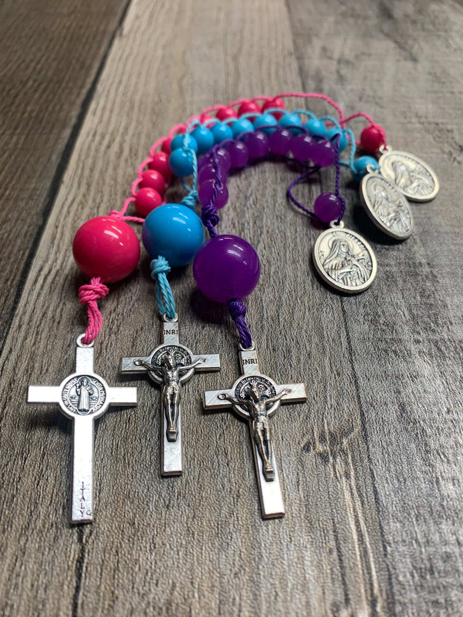 Colorful Sacrifice Beads: Handmade Catholic Good Deed Rosary for ...