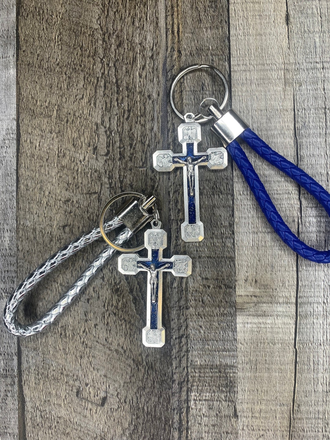 Stations of the Cross Catholic Keychain | Blue Catholic Keychain ...