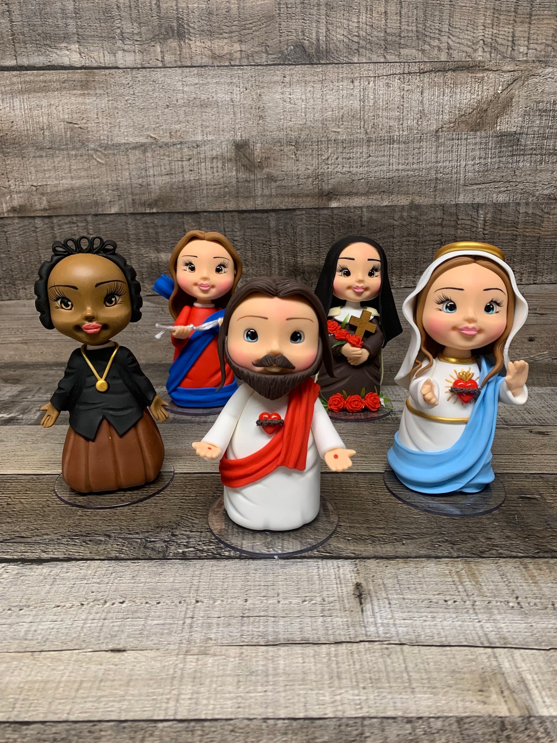 Clay Catholic Saint Statue | Catholic Kid Room Decor - Etsy