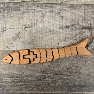 Wooden Catholic Fidget Toy | Wooden Jesus Fish | Catholic Desk Decor ...