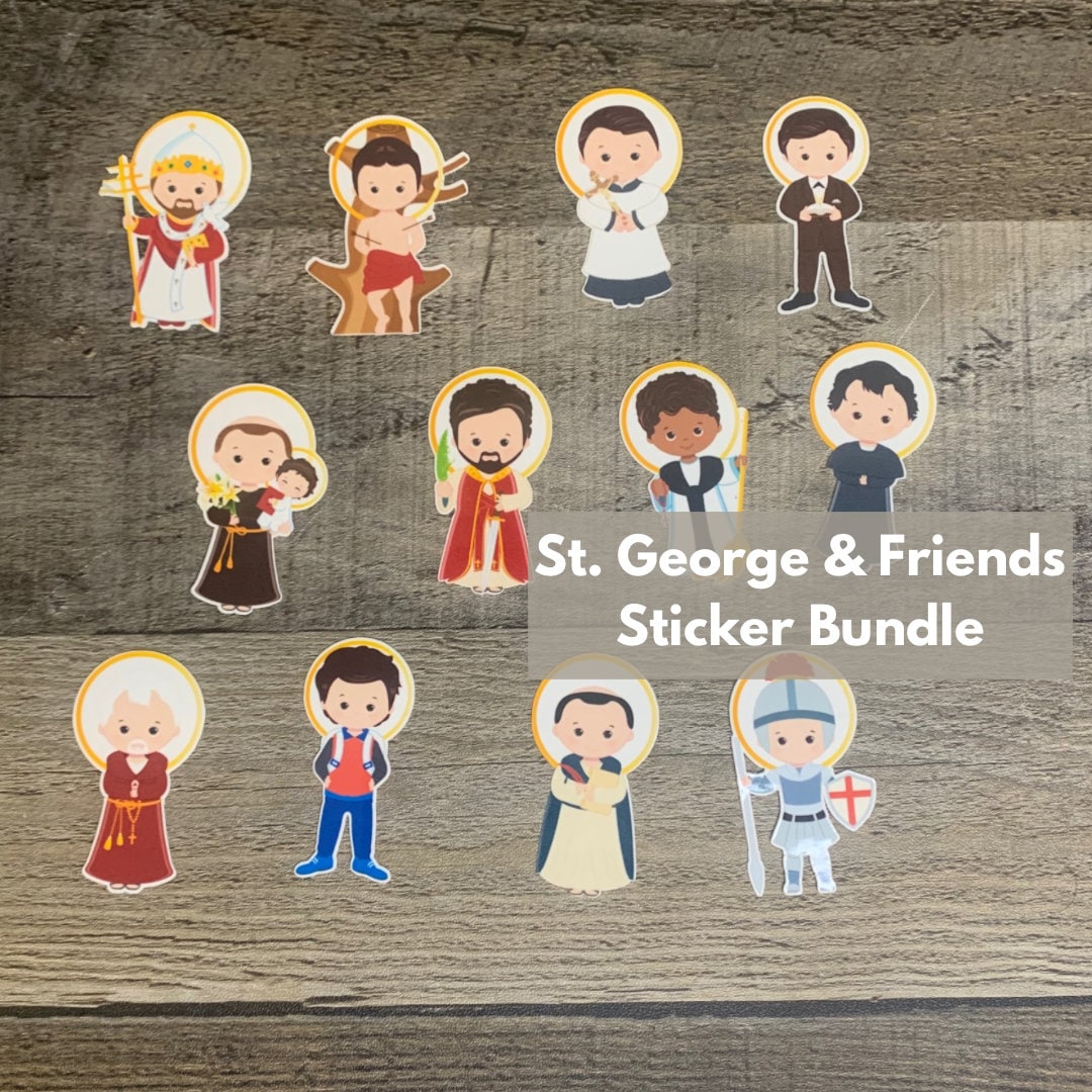 Catholic Saint Stickers for Kids | Saint Waterproof Vinyl Stickers ...