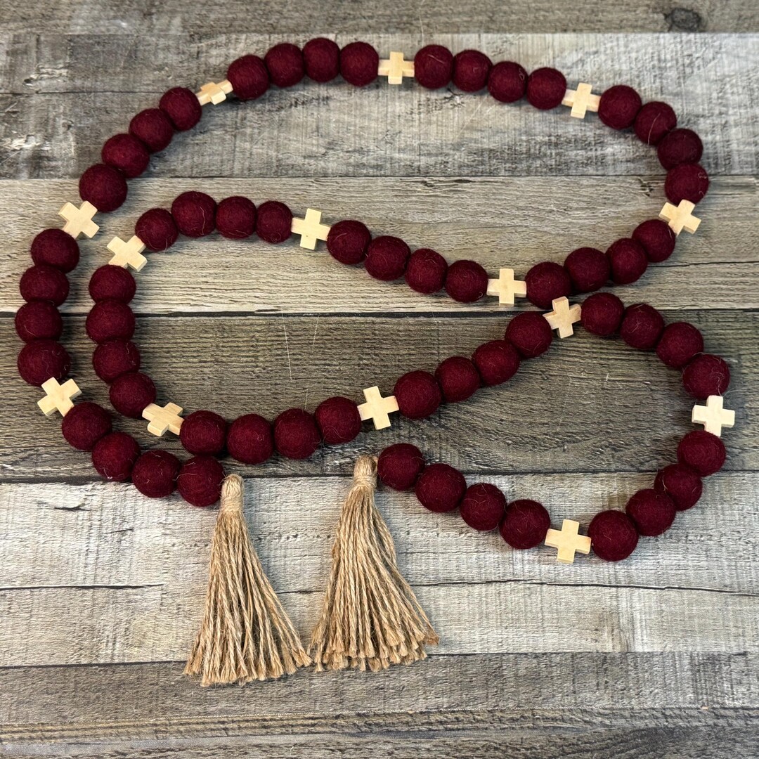 Gold Catholic Felt Garland Catholic Easter Garland Handmade Catholic ...