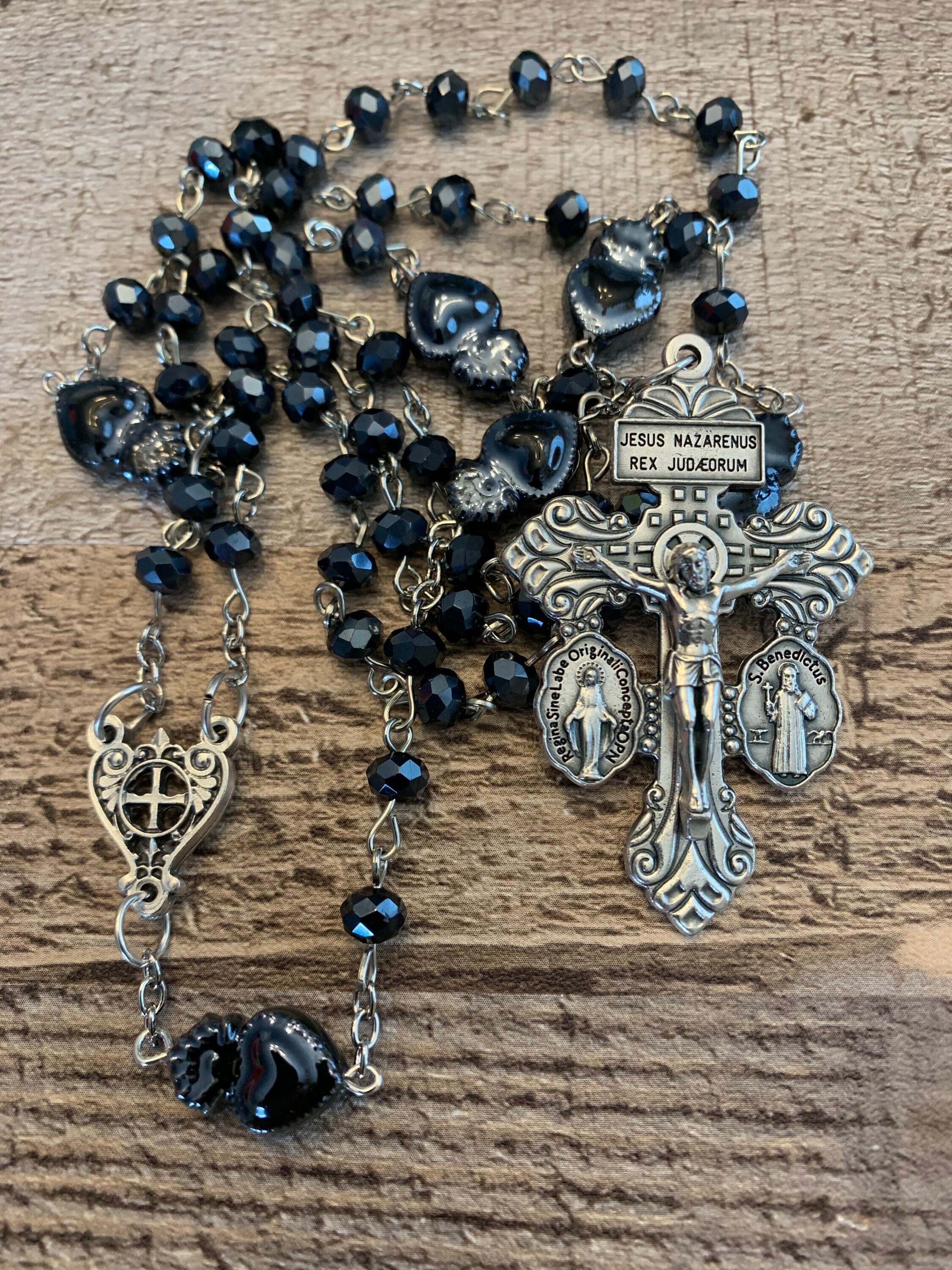 Sacred Heart Rosary Pardon Crucifix Rosary Handmade - Etsy