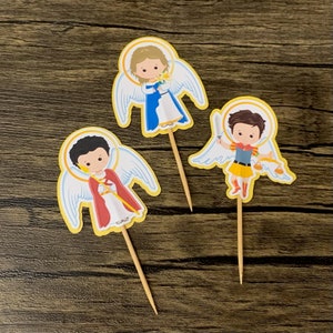 Catholic Saint Cupcake Toppers, All Saints Day Party Decor (set of 12 ...