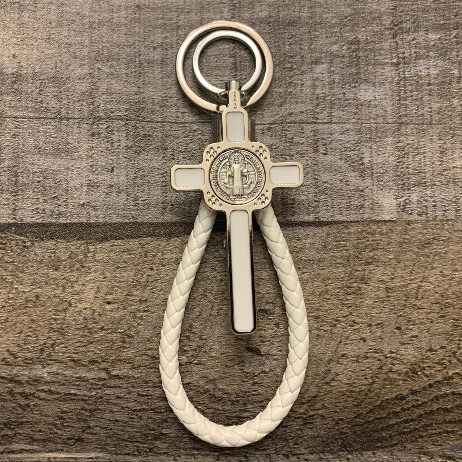 St Benedict Crucifix Keychain Catholic Keychain Saint - Etsy