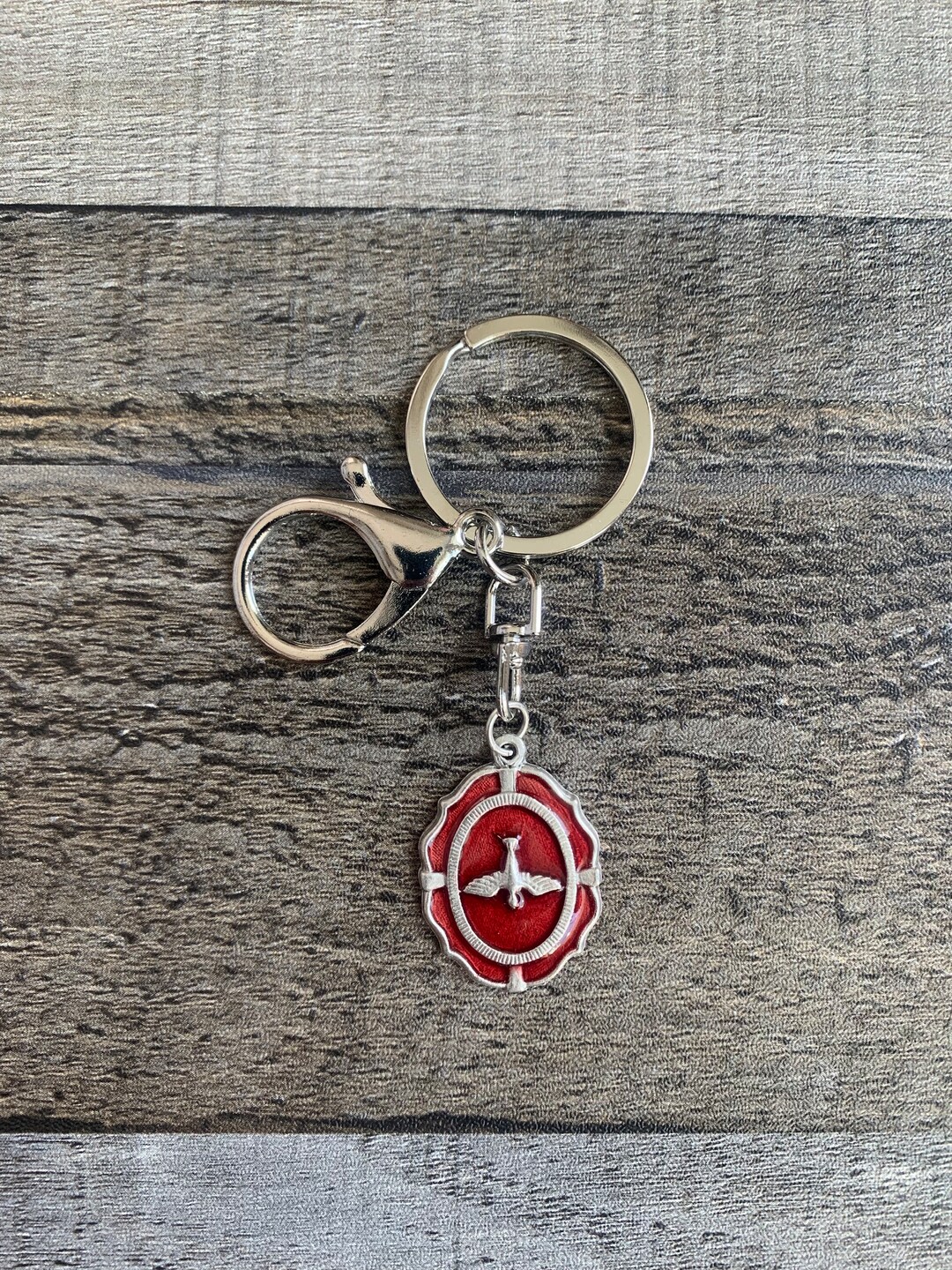 Red Holy Spirit Keychain | Pentecost Keychain | Catholic Keychain ...