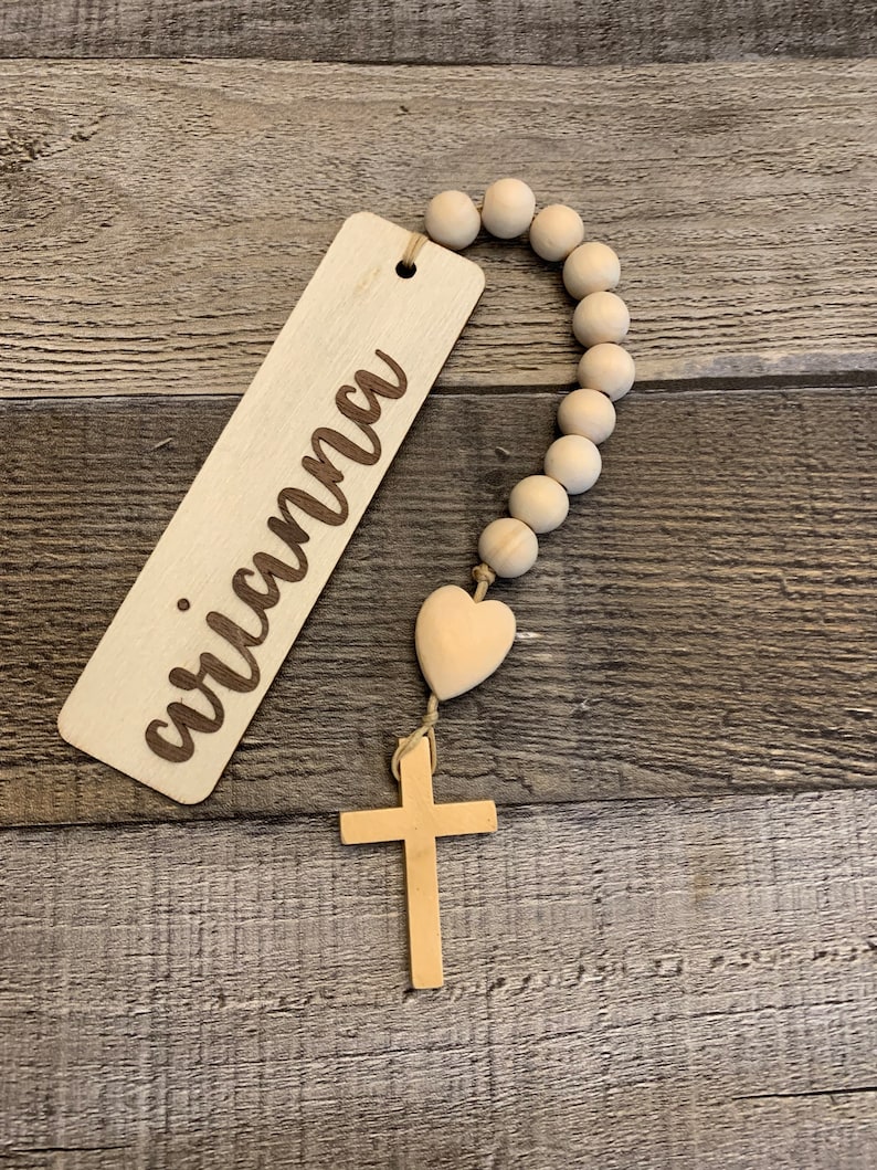 Personalized Wooden Rosary Bookmark: Catholic Easter Gift for Kids - Etsy