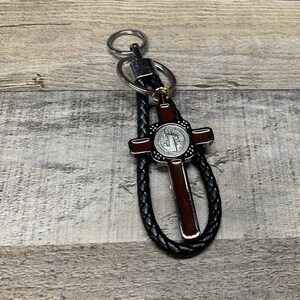 St Benedict Crucifix Keychain | Catholic Keychain | Saint Keychain ...