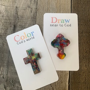 Personalized Crayon Cross Party Favor | Catholic Easter Basket Filler ...