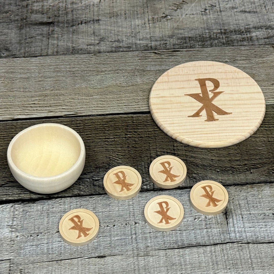 Holy Communion Wood Hosts, Mass Quiet Toy, Catholic Pretend Play, Chi ...