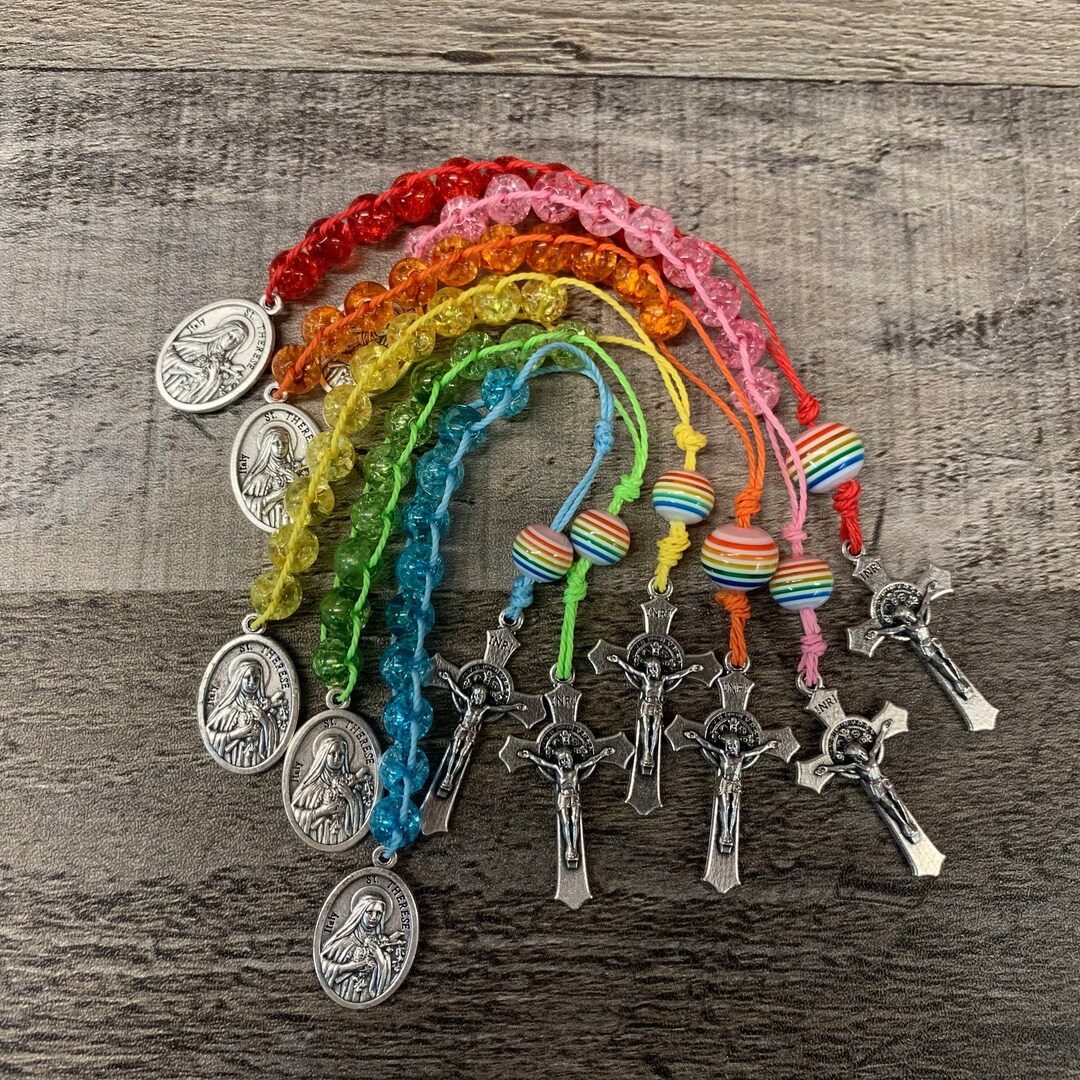 Rainbow Rosary | Catholic Sacrifice Beads for Catholic Kids | First ...