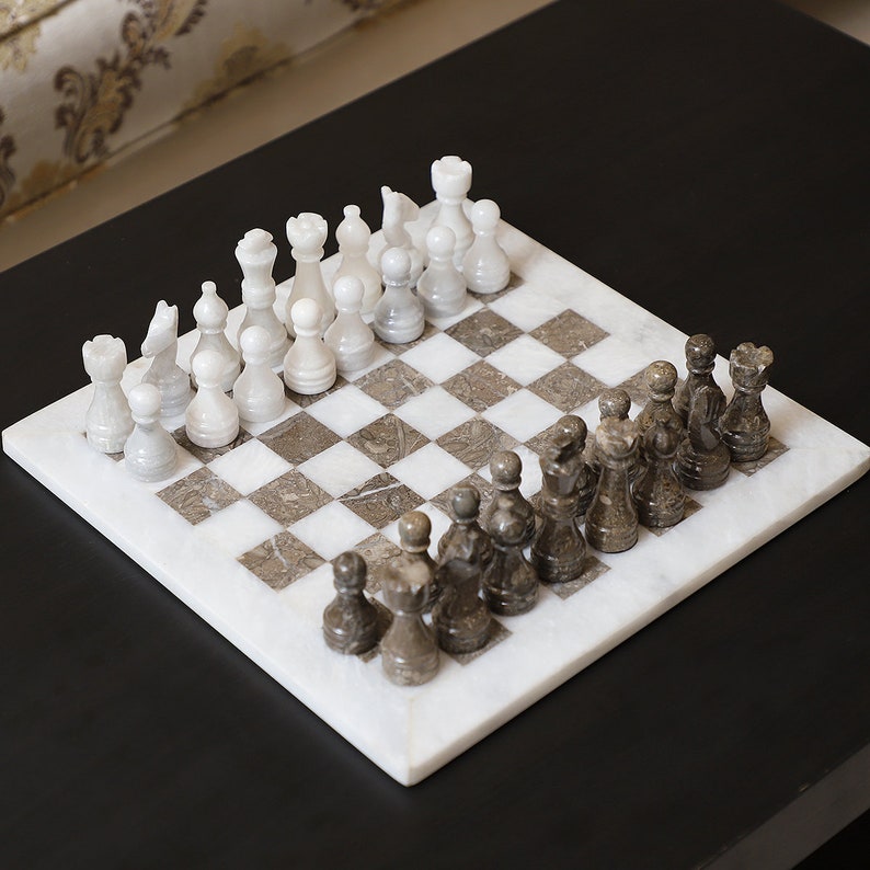 Marble Chess Set Large Chess Set Handmade Chess Sets Marble Chess Board ...