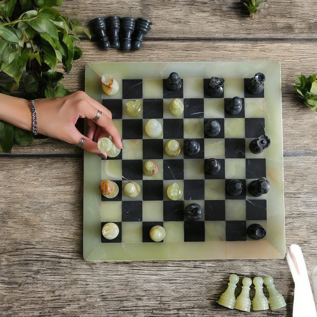 Marble Chess Game 15 Inch Luxury Chess Set Gift for Him & Her Elegant ...