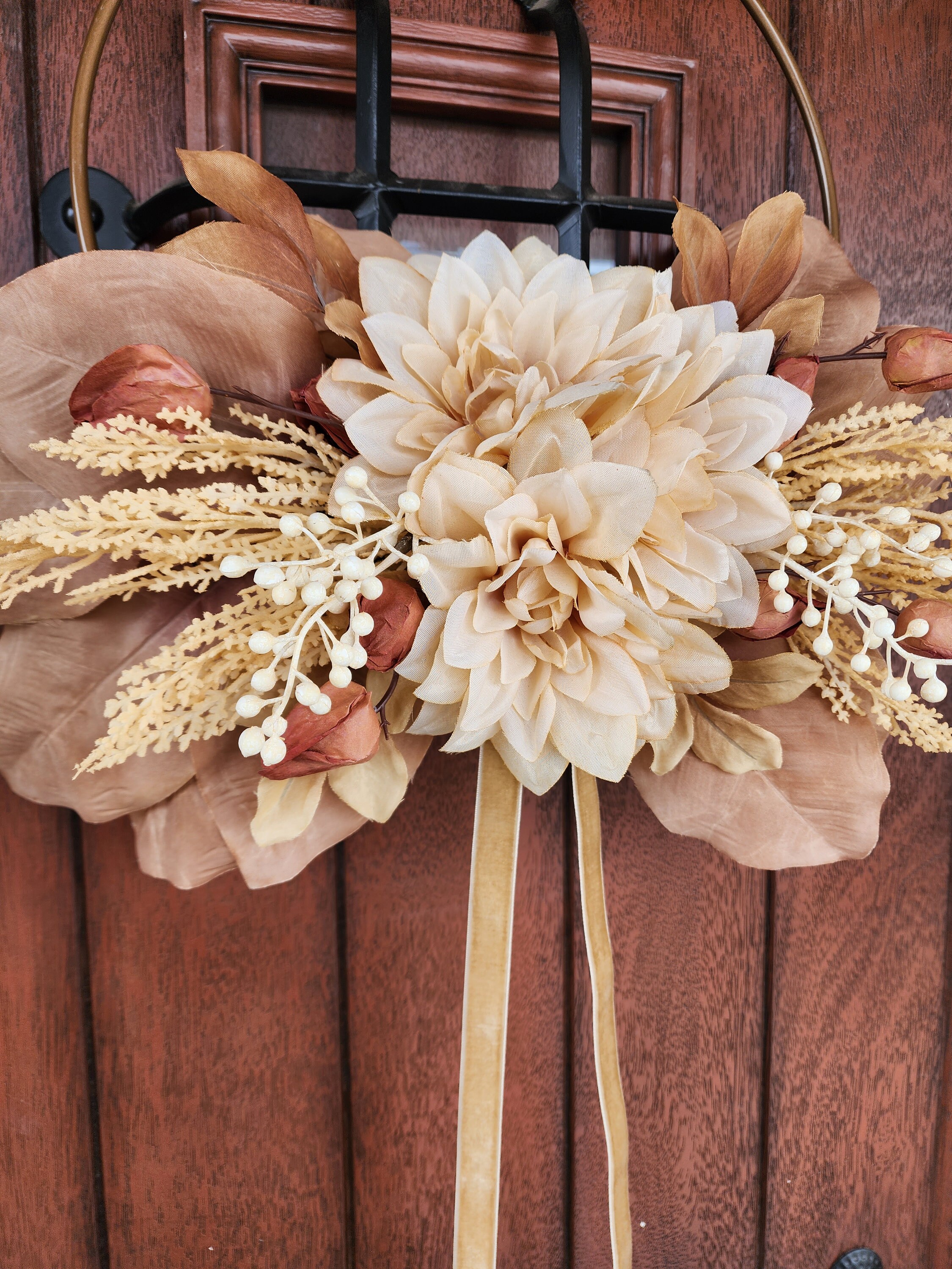 Boho Wreath for Front Door Fall Wreath Boho Wreath Fall Door Wreath ...