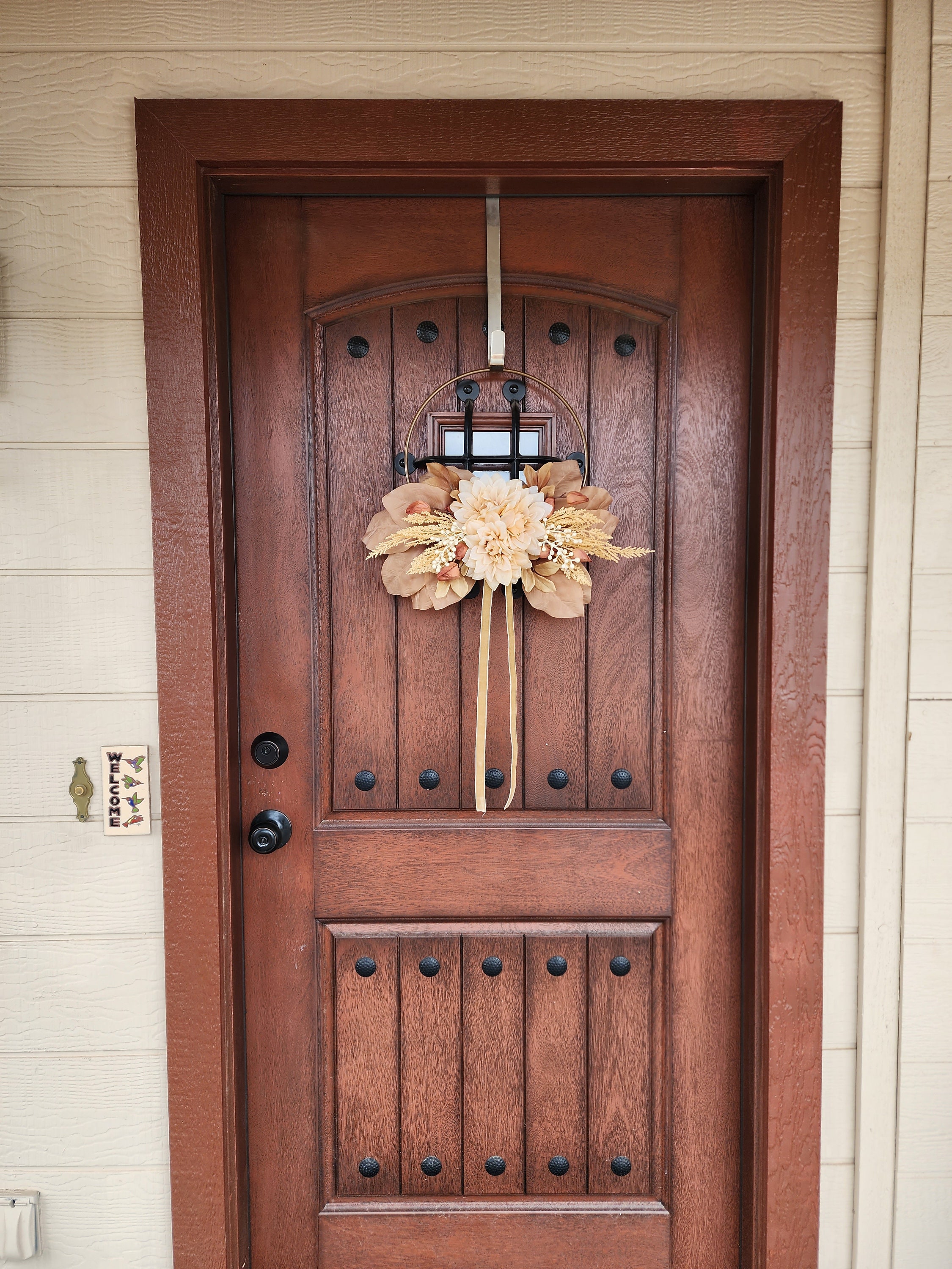 Boho Wreath for Front Door Fall Wreath Boho Wreath Fall Door Wreath ...