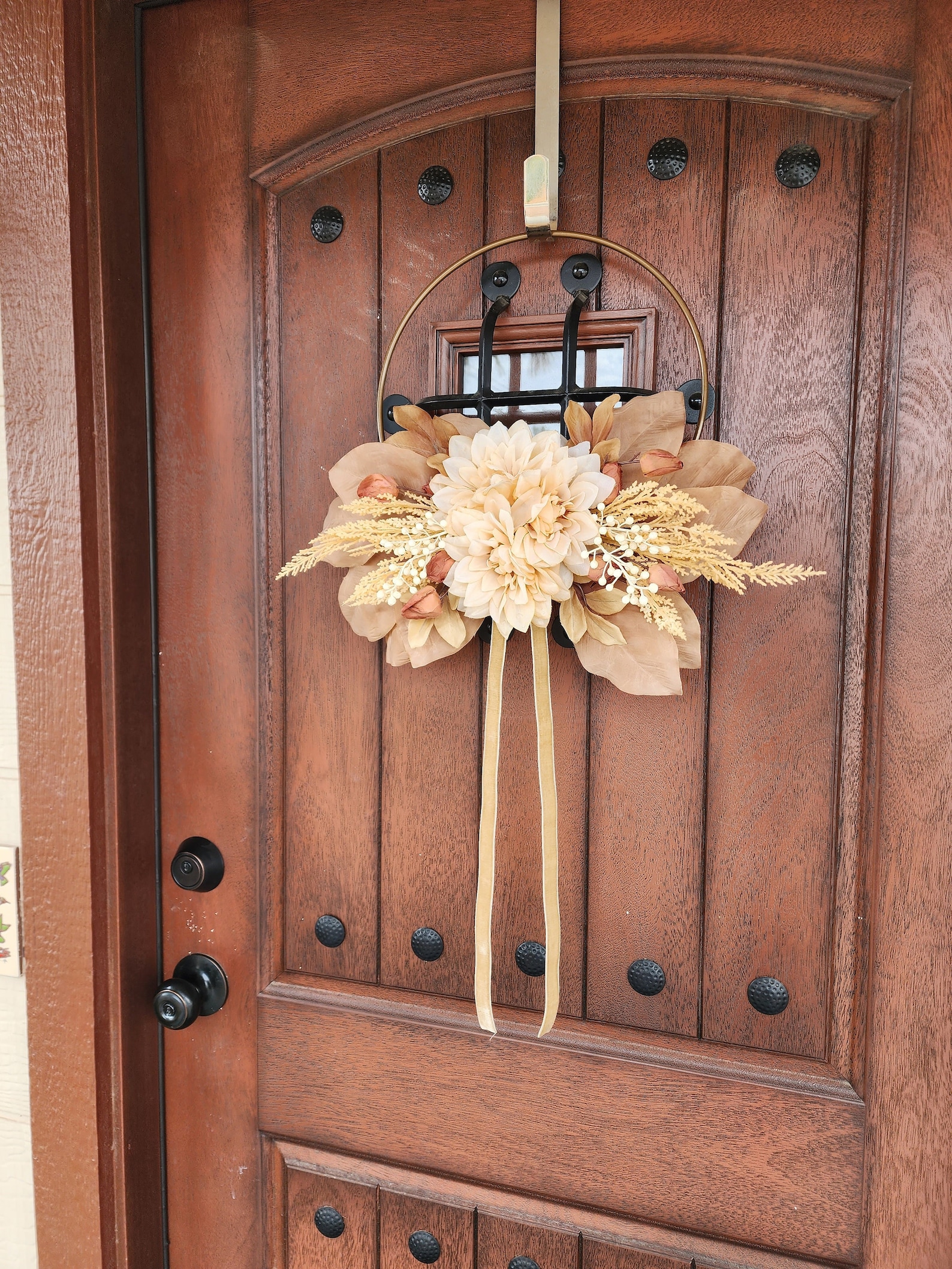 Boho Wreath for Front Door Fall Wreath Boho Wreath Fall Door Wreath ...
