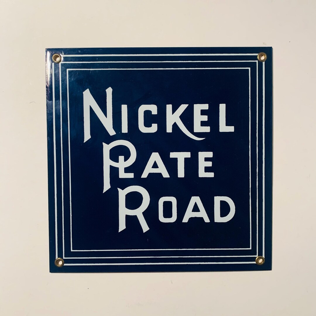 Nickle Plate Road - Enamel Sign - Etsy