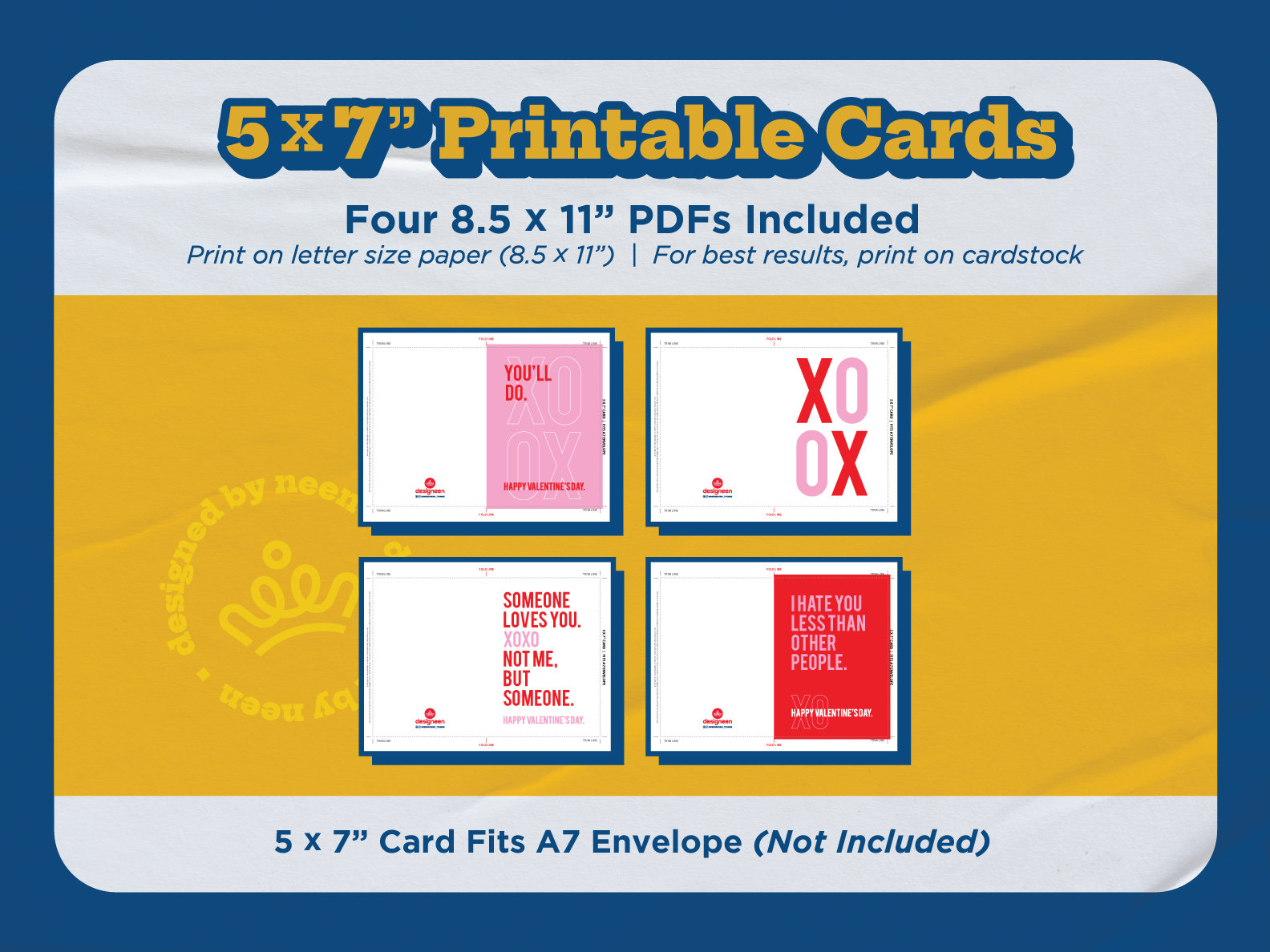 Anti-valentines Card Bundle, Printable Valentines, Valentine's Day Card ...