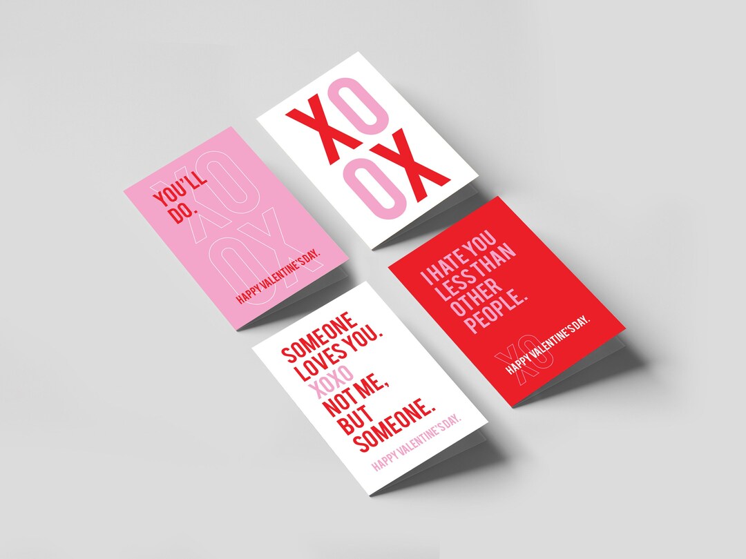 Anti-valentines Card Bundle, Printable Valentines, Valentine's Day Card ...