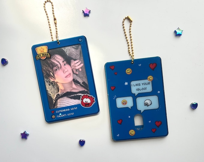 Kpop Bias Penguin Membership Game Card Cute & Funny Acrylic Photocard ...