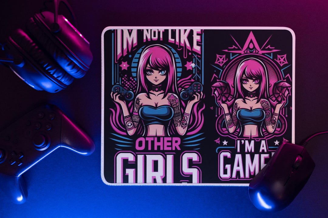 Empowered Gamer Girl Mouse Pad ,'i'm Not Like Other Girls, I'm a Gamer ...
