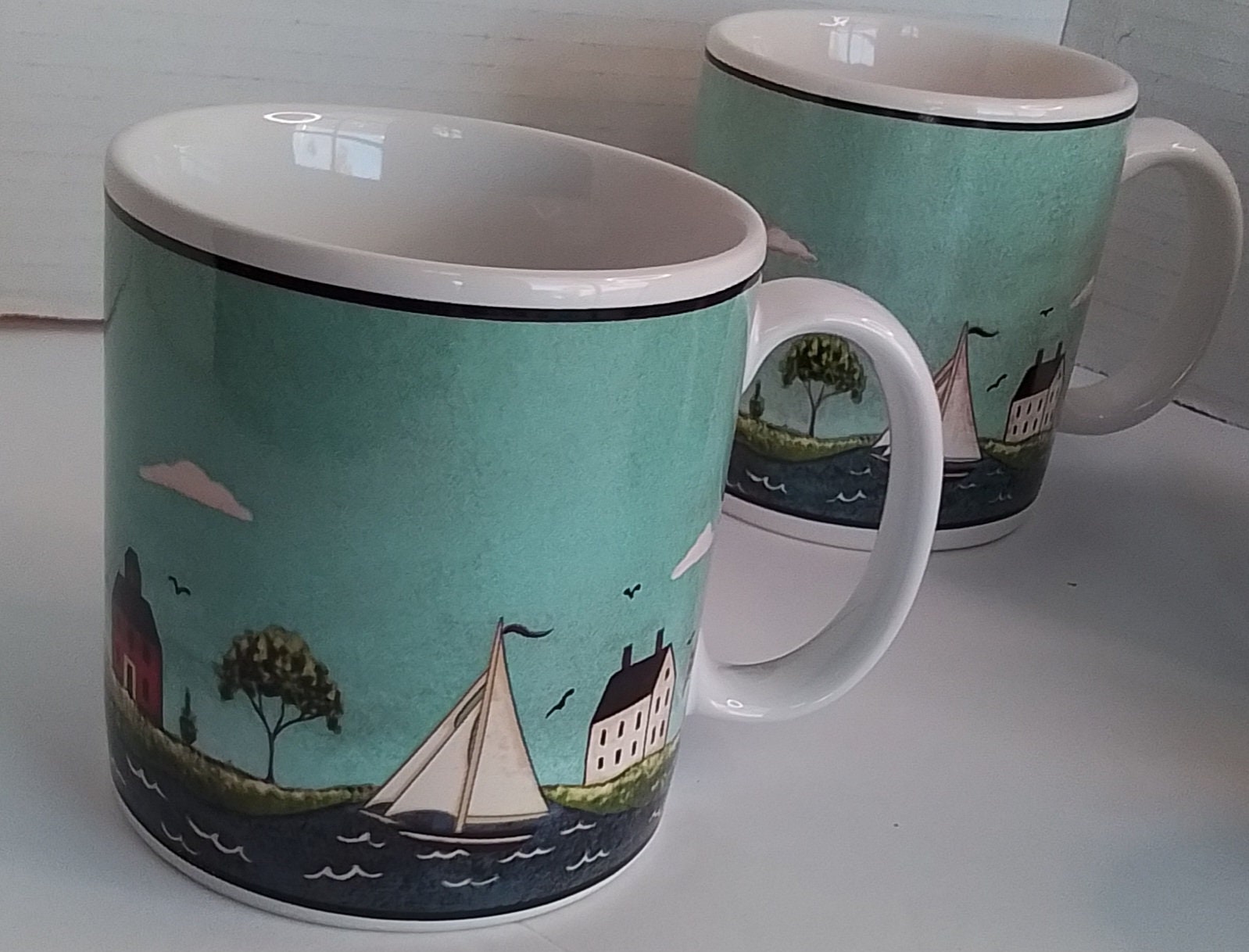 Warren Kimble Coastal Breeze 1998 Sakura NY Folk Art Americana Set of 4 ...