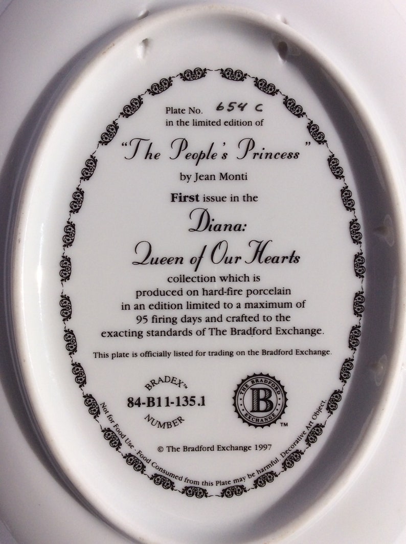 Princess Diana Collectors Plates Set of 3 - Etsy