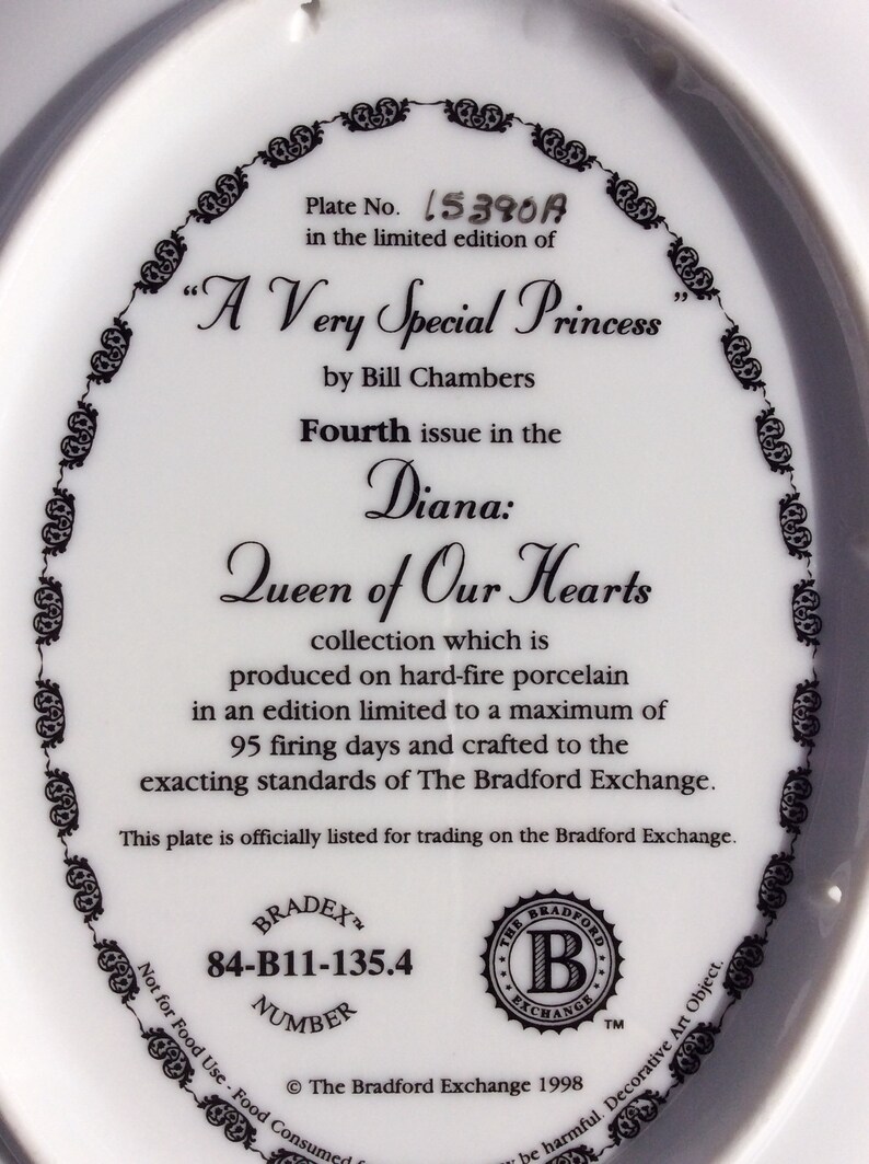 Princess Diana Collectors Plates Set of 3 - Etsy