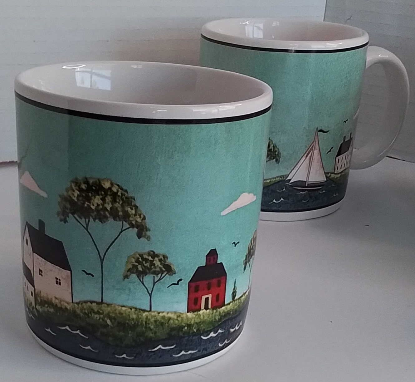 Warren Kimble Coastal Breeze 1998 Sakura NY Folk Art Americana Set of 4 ...