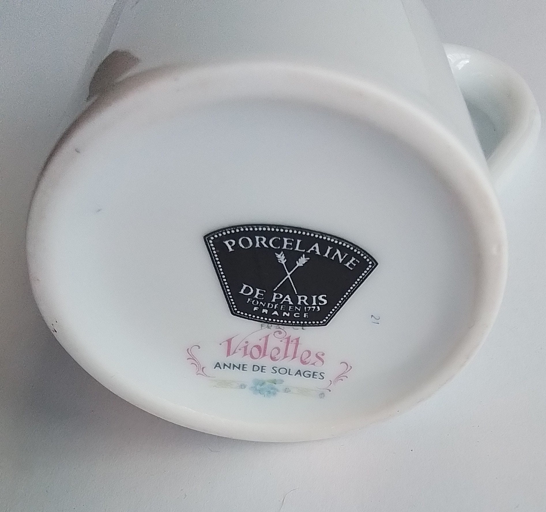 Porcelain De Paris Anne De Solages "violettes".french Porcelain Creamer ...