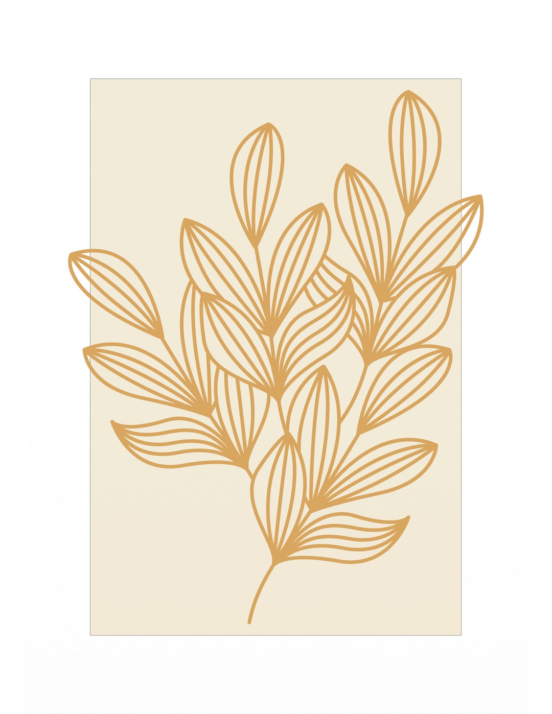 Two-toned Leaf Artwork- Digital Download - Etsy
