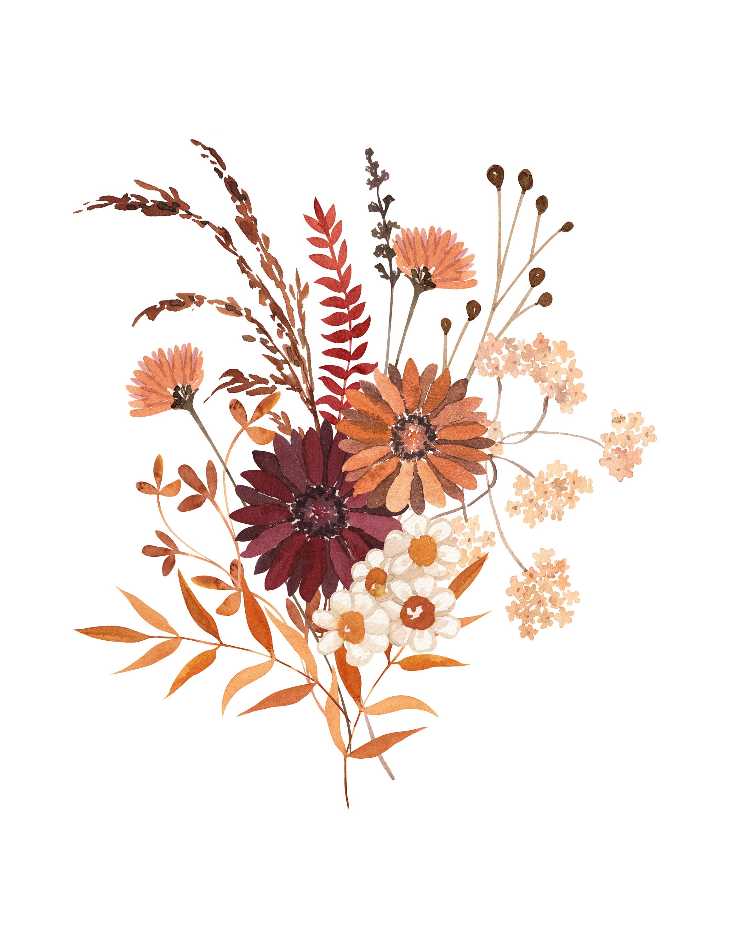 Wildflower Floral Prints- Digital Download - Etsy