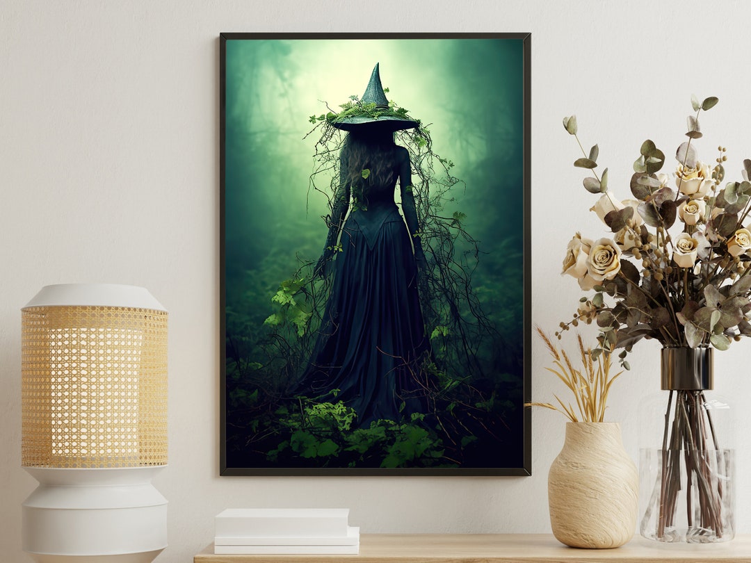 Forest Witch Art Print: Gothic Halloween Wall Decor - Etsy