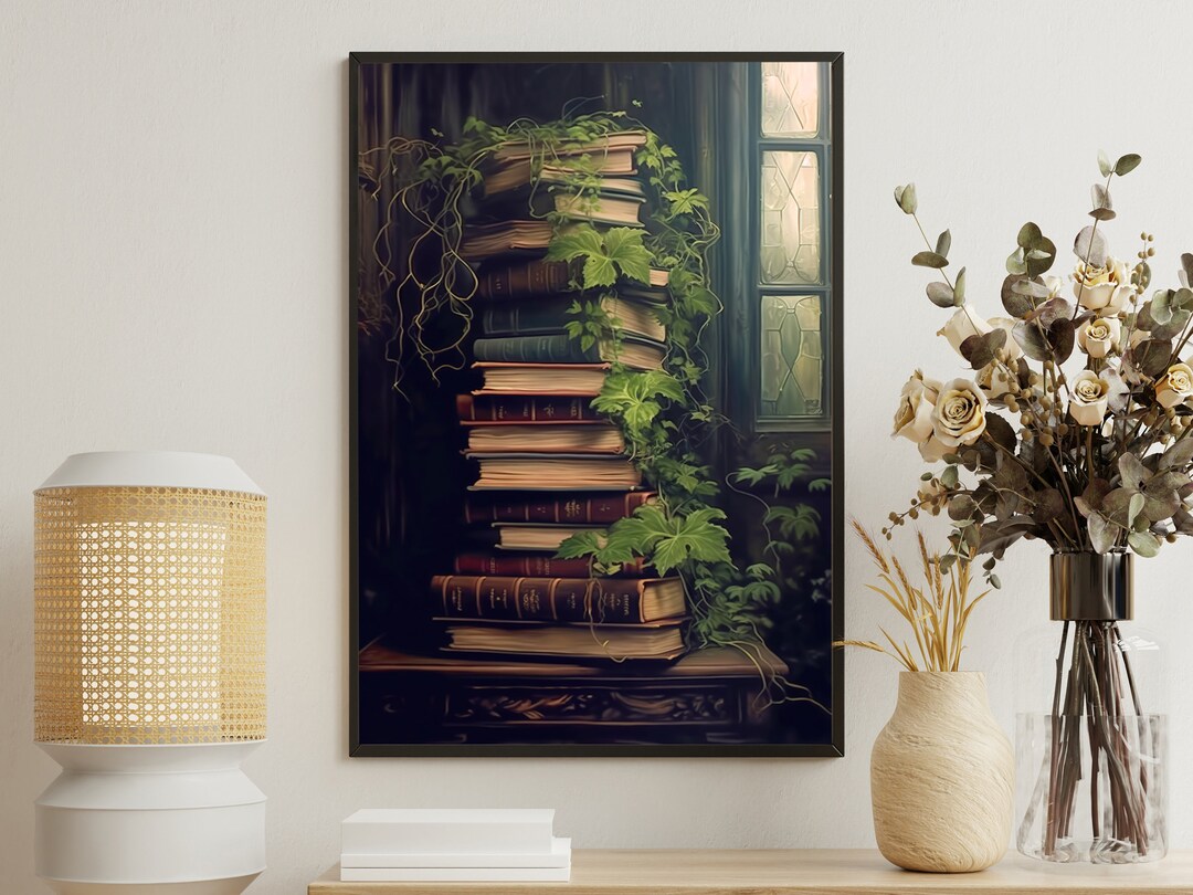 Vintage Magic Books Canvas Print: Gothic Dark Academia Art - Etsy