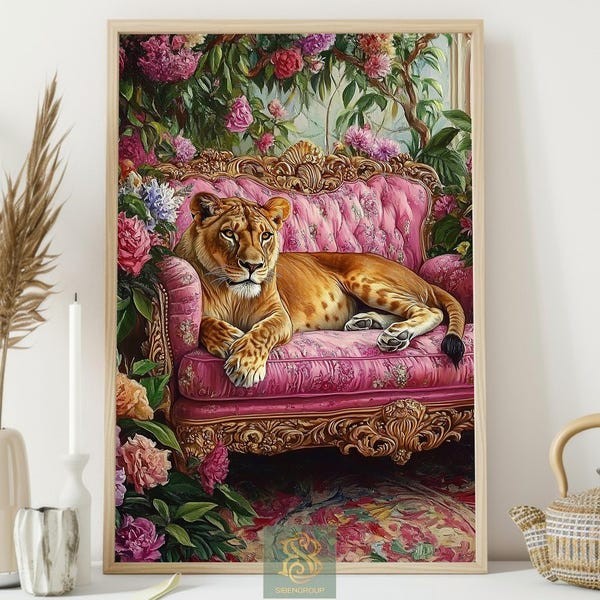 Lioness Queen Wall Art - Etsy