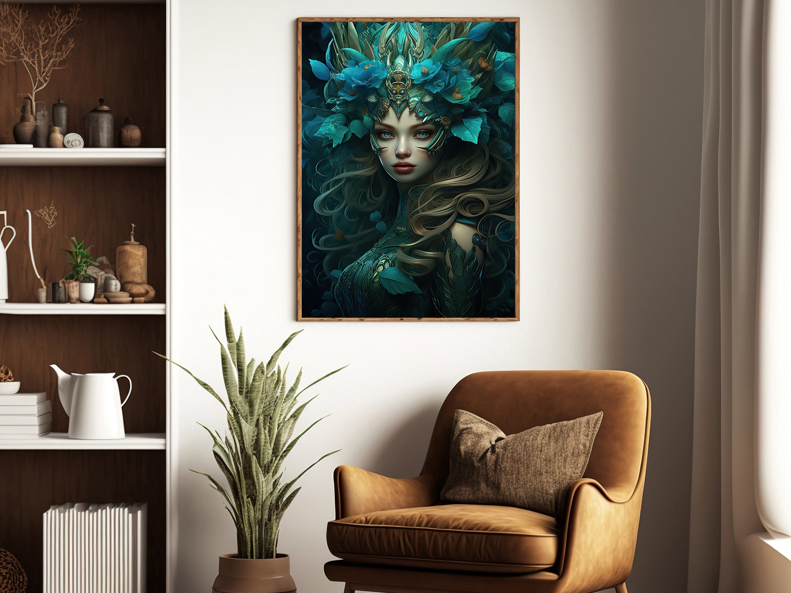 Mythical Goddess Female Canvas Art Print Fairy Greek Mythology Poster ...
