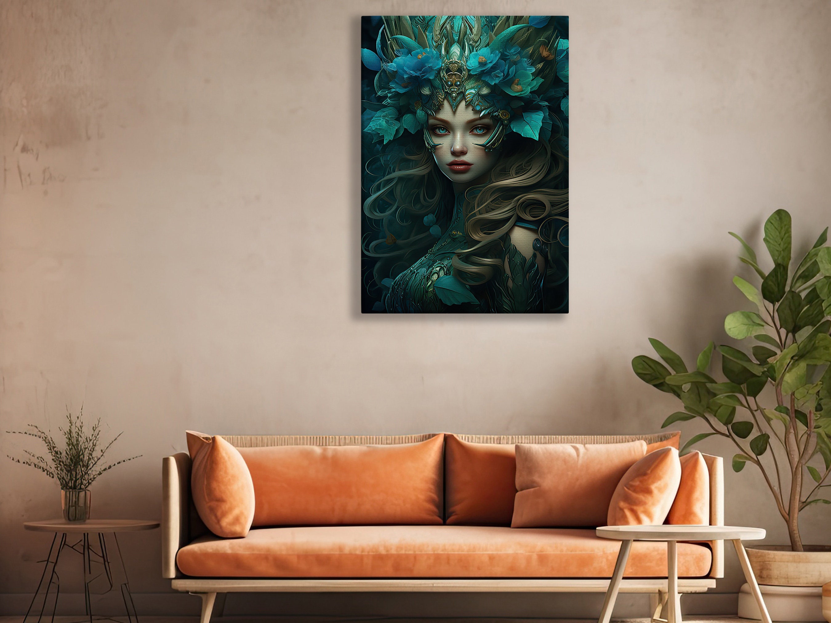 Mythical Goddess Female Canvas Art Print Fairy Greek Mythology Poster ...