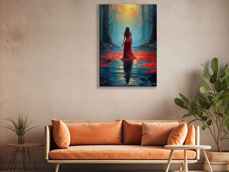 Athena Goddess Painting, Athena Art Print, Greek Mythology Canvas Print ...