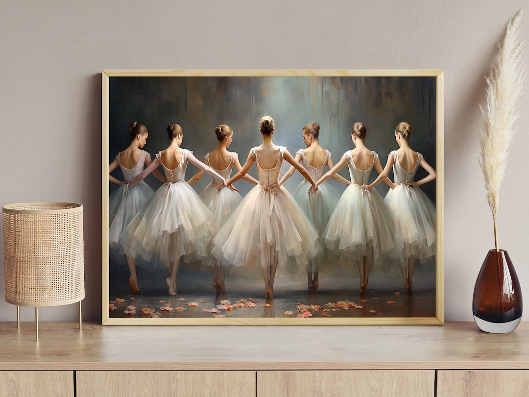 Vintage Ballet Painting Canvas Art Print Retro Ballet - Etsy