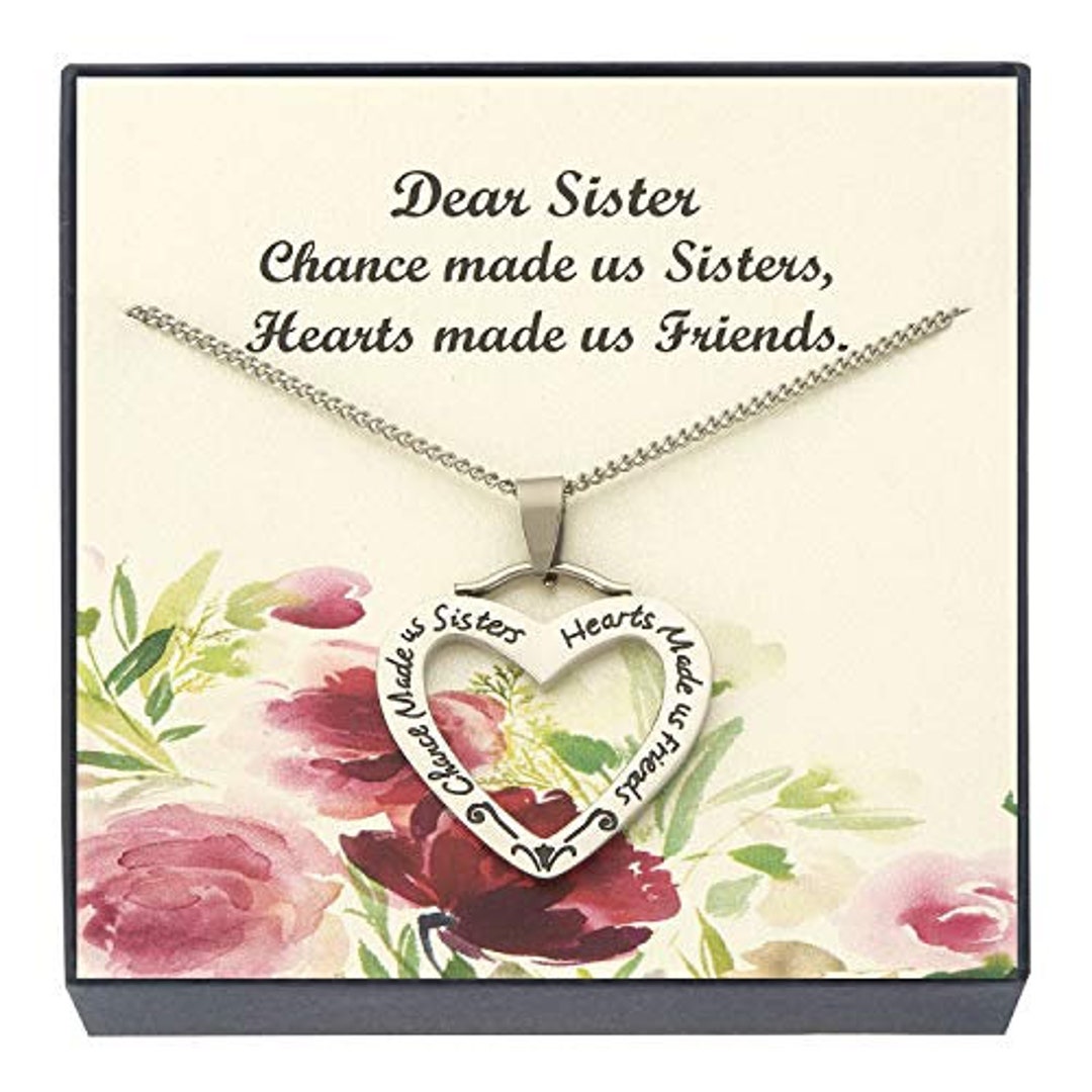 Stainless Steel Chance Made Us Sisters, Hearts Made Us Friends, BFF ...