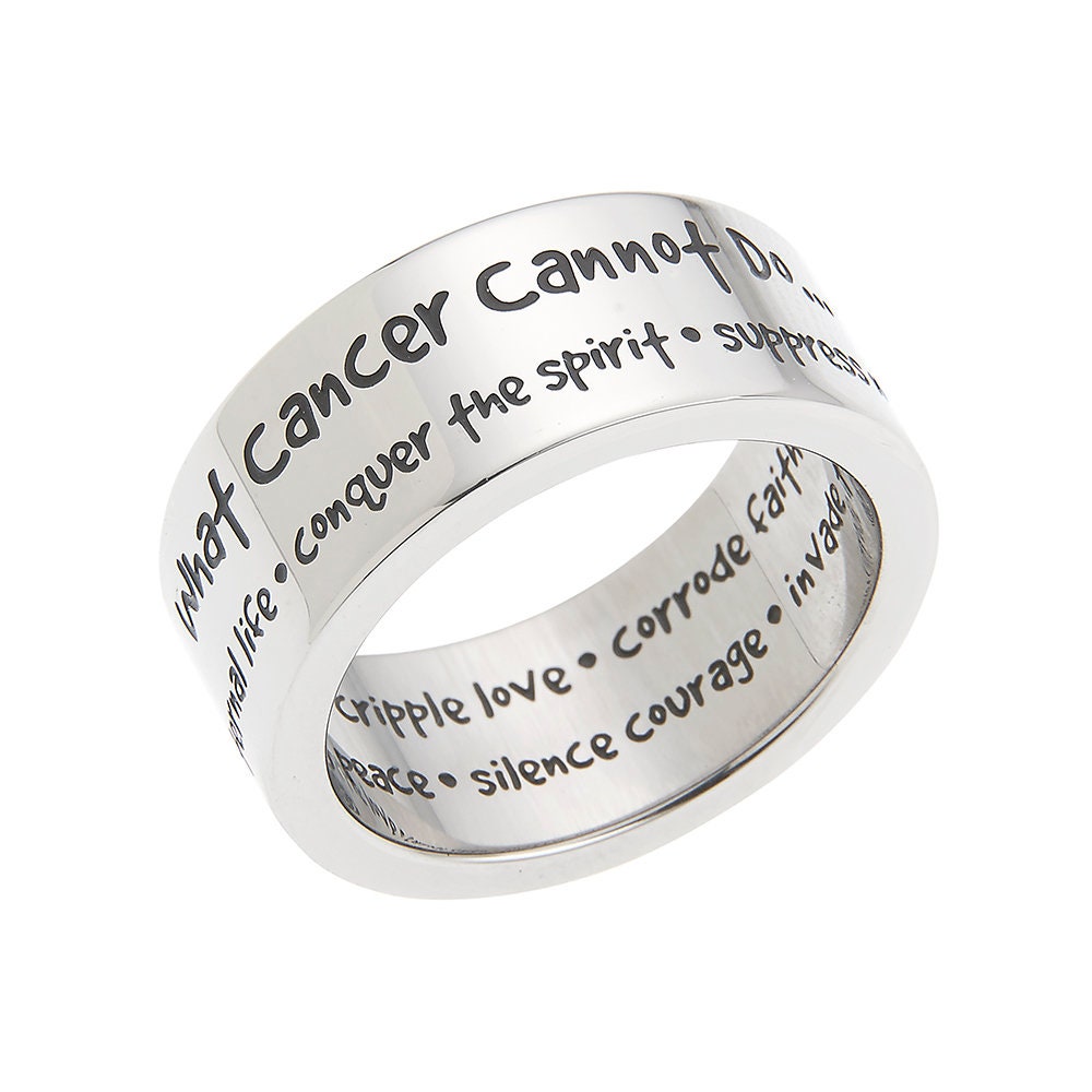 Cancer Awareness Ring - What Cancer Cannot Do Cancer Patients Survivor ...