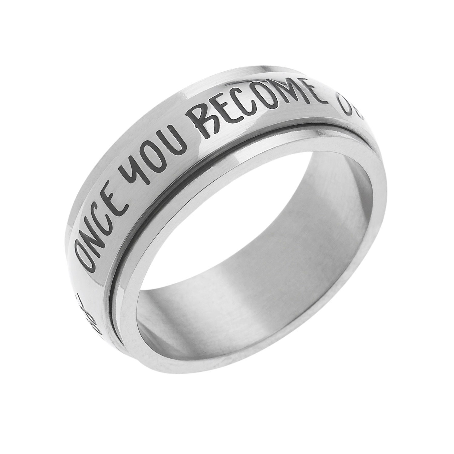 Women's Spinner Ring Life Becomes Limitless Once You Become Fearless ...