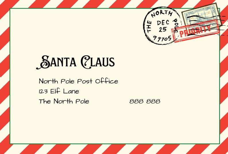 Santa Letter, Dear Santa, Santa Post - Etsy