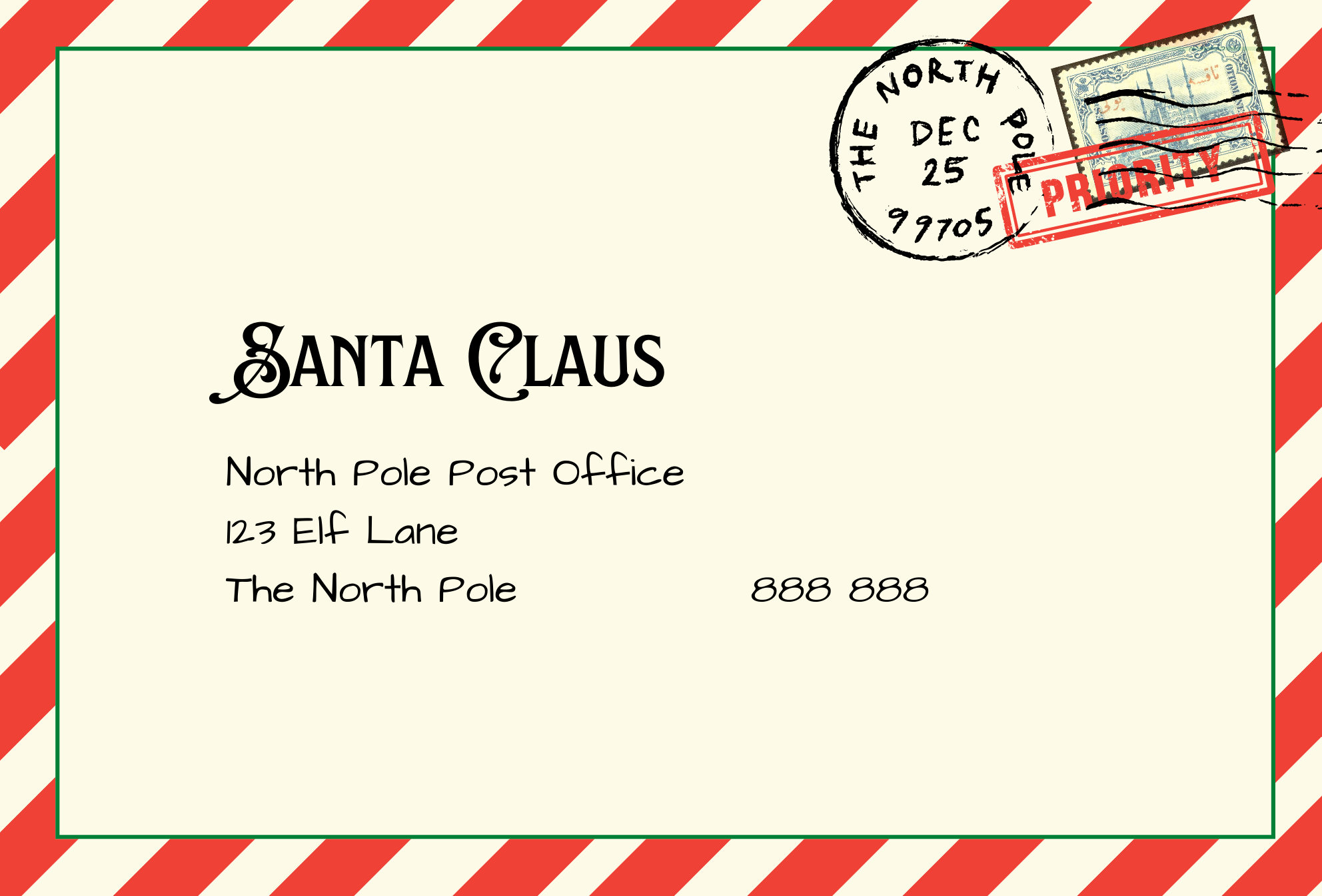 Santa Letter, Dear Santa, Santa Post - Etsy