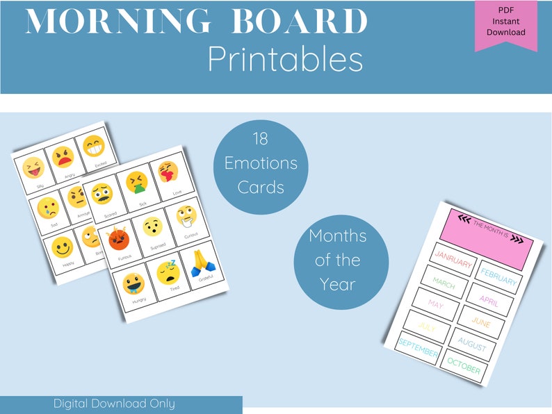 Morning Board Printable Activity Toddler Kids Homeschool - Etsy